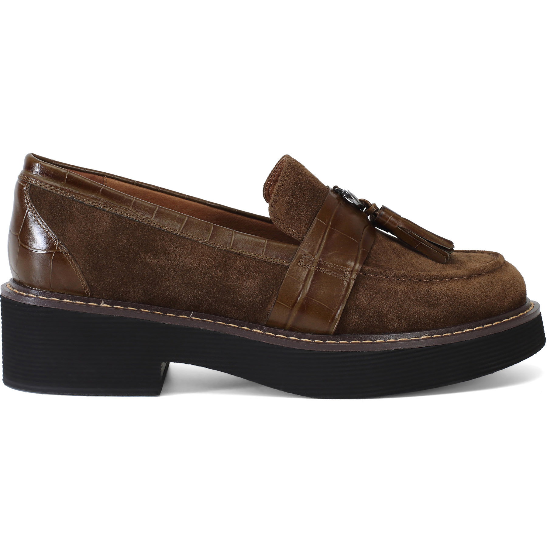 женские демисезонные лоферы EKONIKA EN6069-03 oliva-20Z